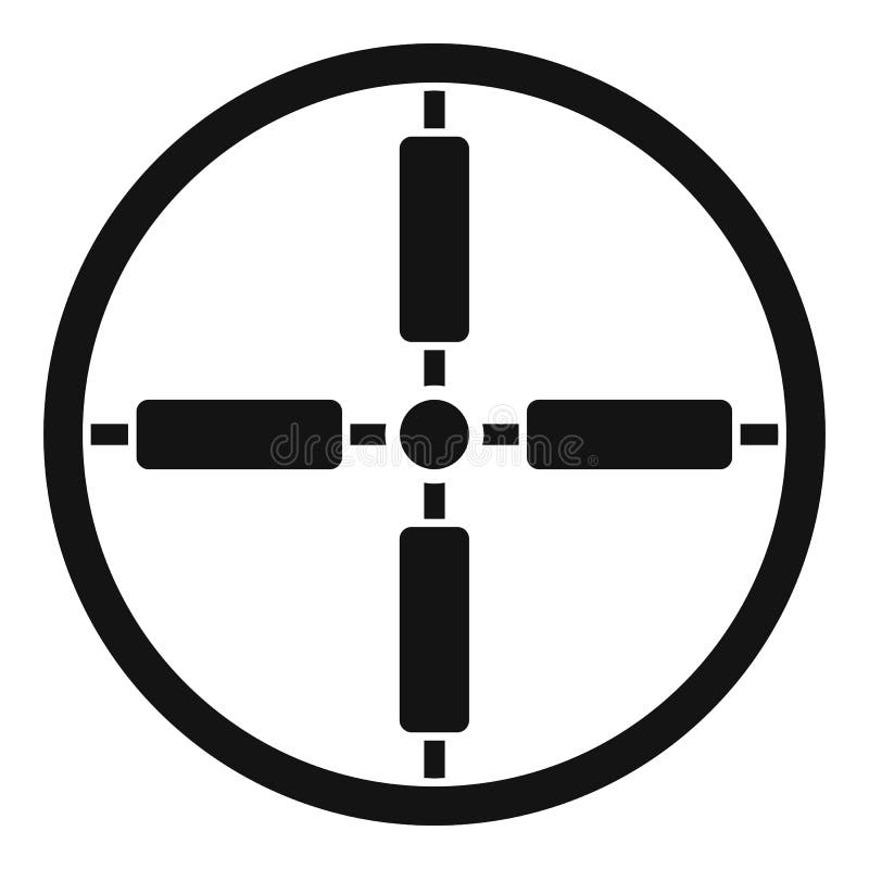 Sniper Target Icon, Simple Style Stock Vector - Illustration of ...