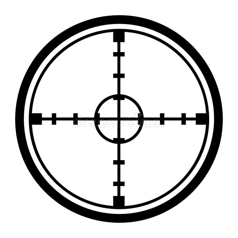 Sniper Target Hand Drawn, Vector, Eps, Logo, Icon, Silhouette ...