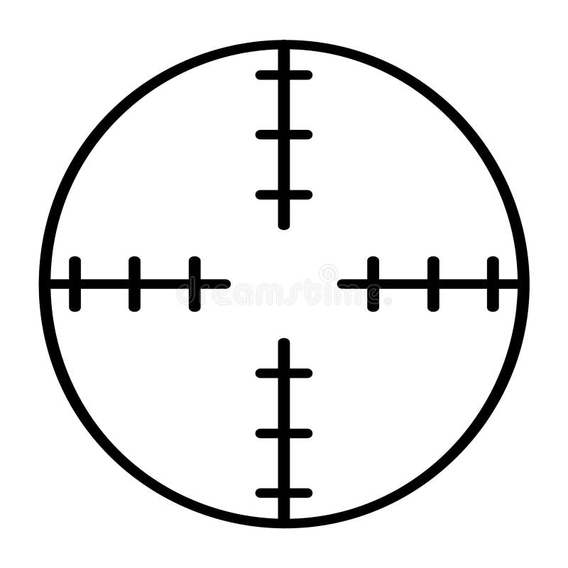 Sniper Target Hand Drawn, Vector, Eps, Logo, Icon, Silhouette ...