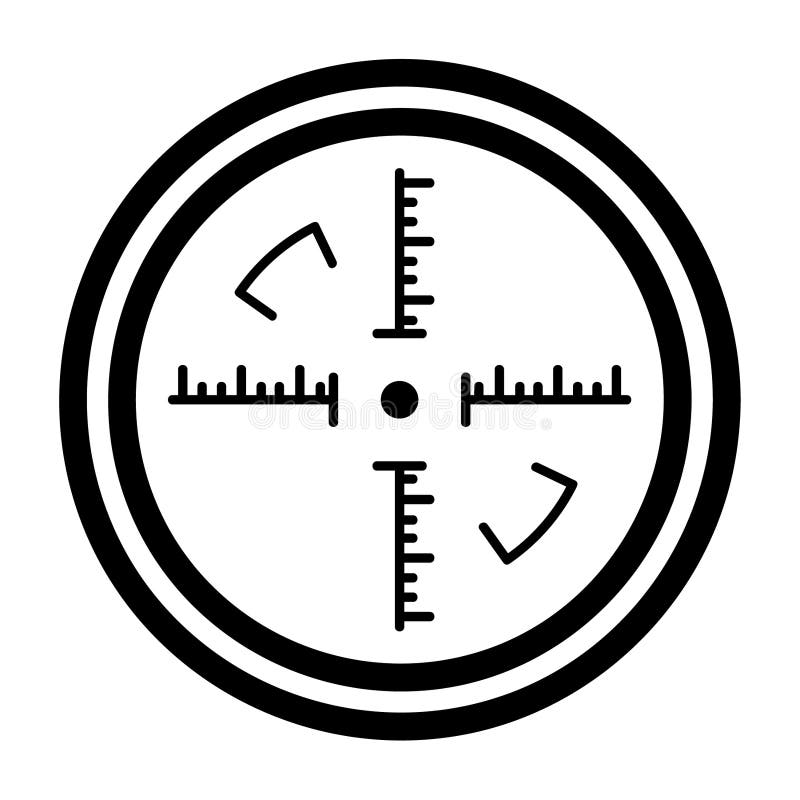 Sniper Target Hand Drawn, Vector, Eps, Logo, Icon, Silhouette ...