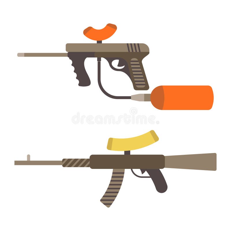 Sniper Weapon, Vector Flat Paintball or Airsoft Icon Stock Vector ...