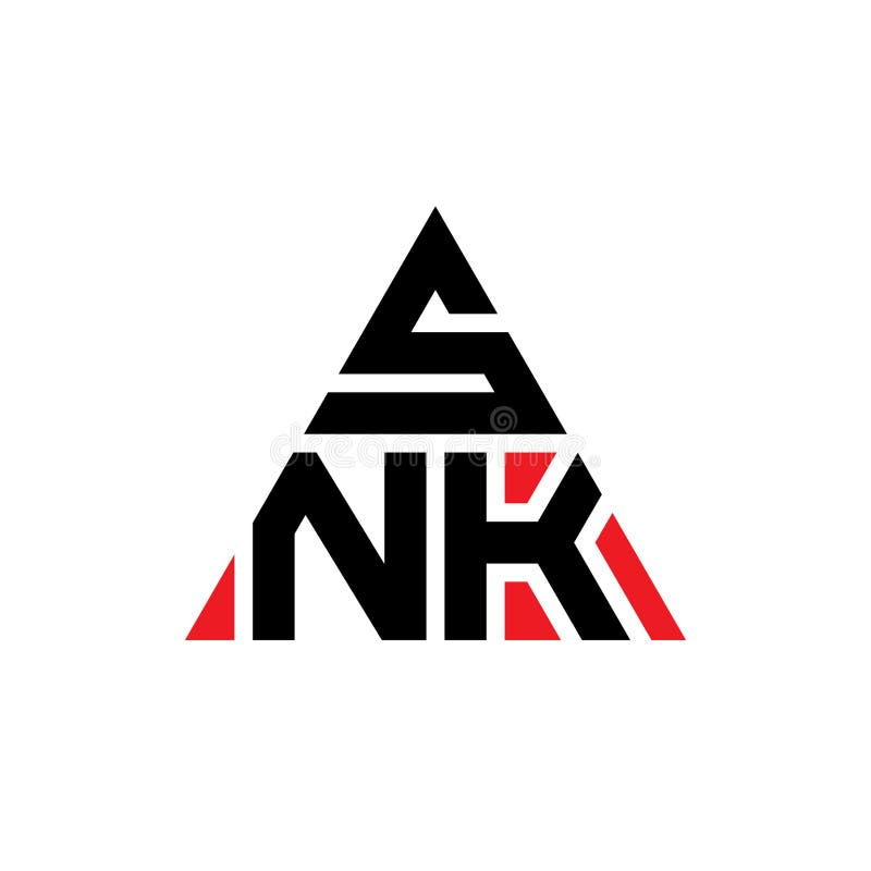SNK Triangle Letter Logo Design with Triangle Shape. SNK Triangle Logo ...