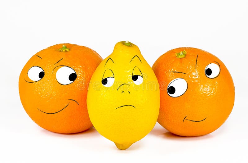 Cartoon Fruit Characters. Fruit Emoticons. Grape, Orange, Apple, Lemon ...