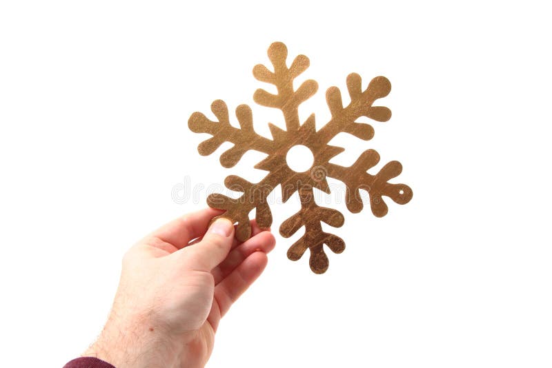 Snoflake in the human hand stock photo. Image of snowflakes - 62315264