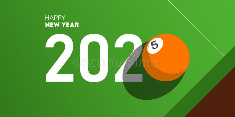 Happy New Year 2025 Celebration Banner Design Template in Snooker ...