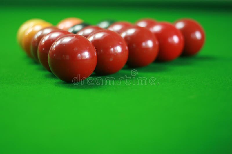 Snooker Red Ball on a Billiard Table Stock Image - Image of blue, frame ...