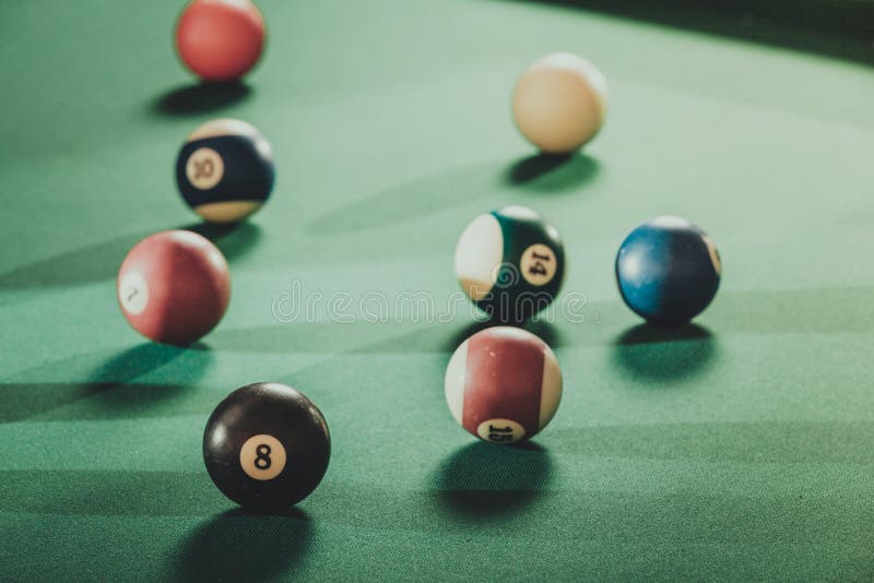 Snooker Ball on Billiard Table Stock Image - Image of gamble, balls ...