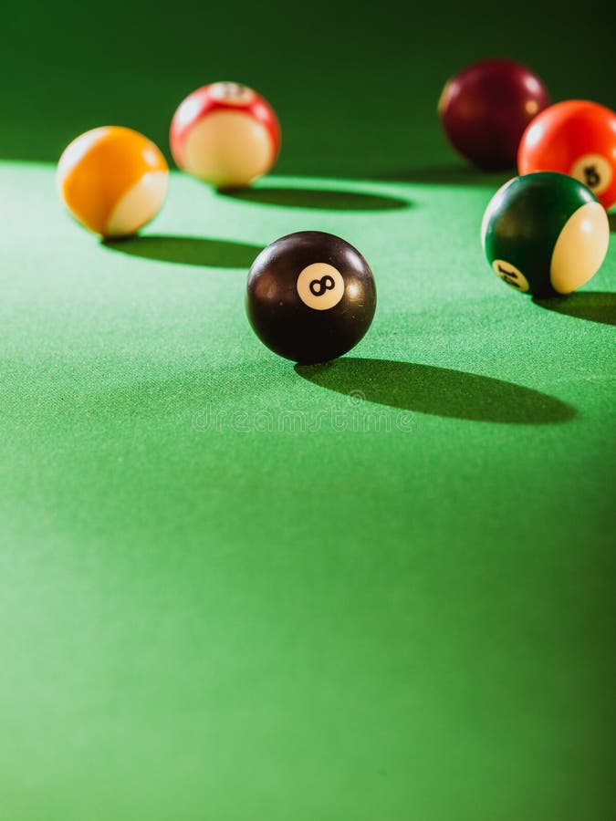 Snooker Ball on Billiard Table Stock Image - Image of game, green: 77468861