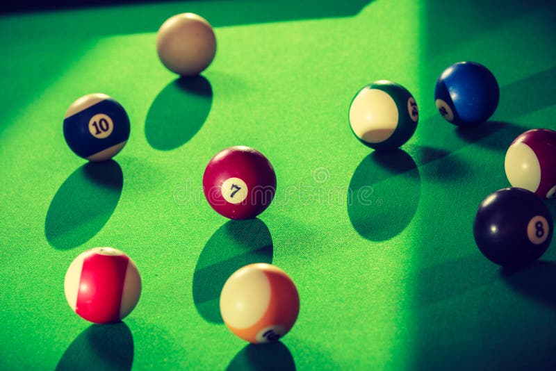 Snooker Ball on Billiard Table Stock Image - Image of billiards, gamble ...