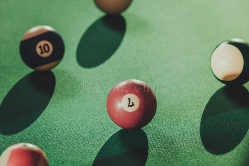 Snooker Ball on Billiard Table Stock Image - Image of leisure, hobby ...