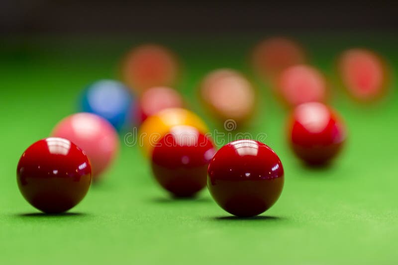 Snooker Ball on the Green Snooker Table at Snooker Club Stock Photo ...