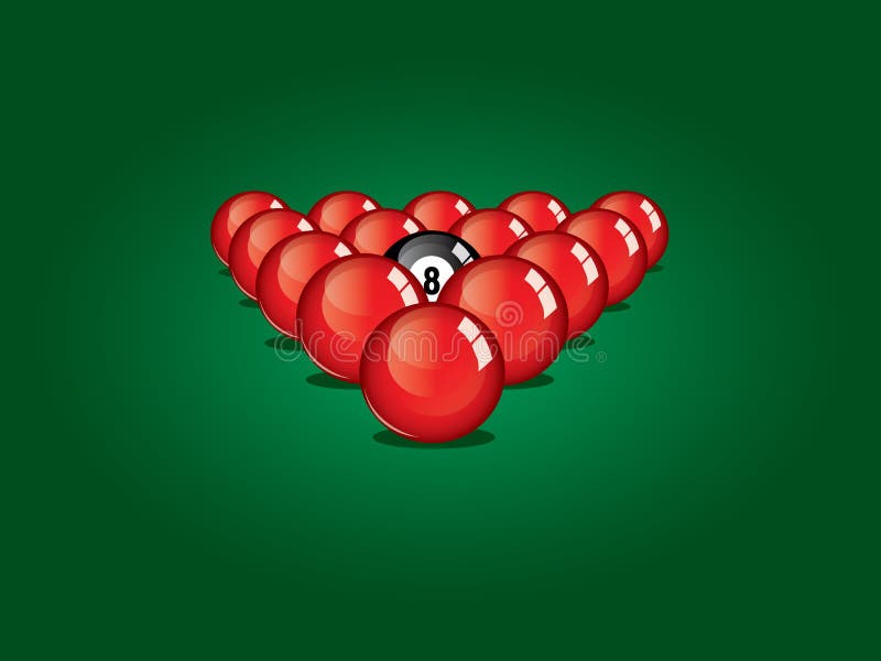 Snooker ball on table. stock illustration. Illustration of glossy ...