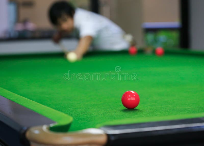 Snooker Balls on Green Snooker Table Stock Image - Image of playing ...