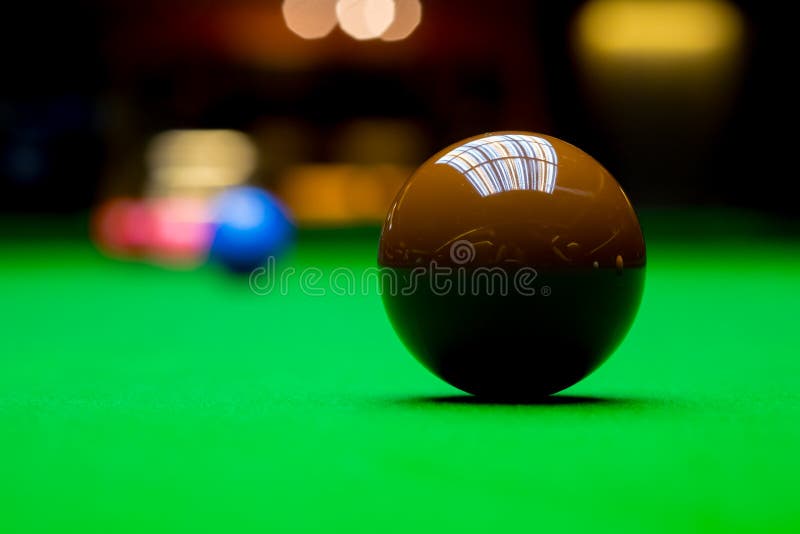 Snooker balls on table stock photo. Image of fabric, play - 66680590