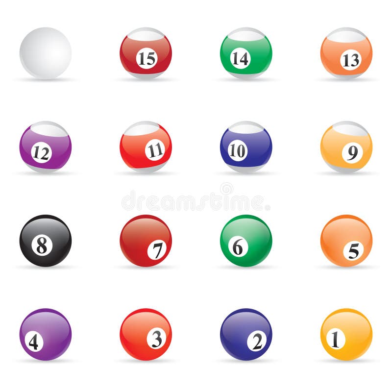Snooker Balls. Vector Illustration Decorative Design Stock Vector ...