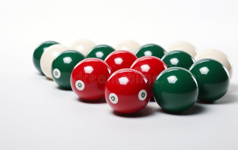 Snooker Balls on White Background Stock Illustration - Illustration of ...