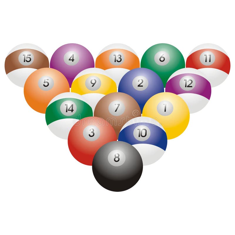 Snooker or billiard balls stock vector. Illustration of drawing - 2500896
