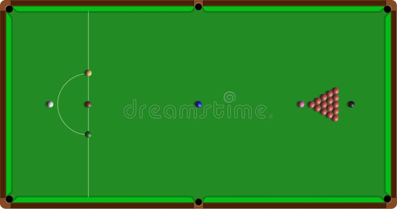 Snooker Billiards Table Top View Illustration Stock Illustration ...