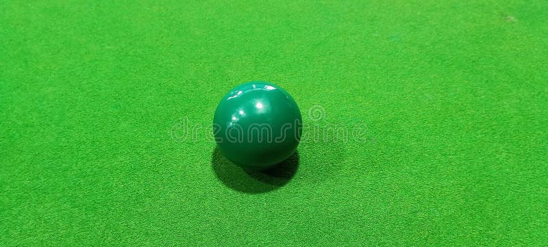 Snooker Green Colour Ball and Cue Stick Stock Image - Image of green ...
