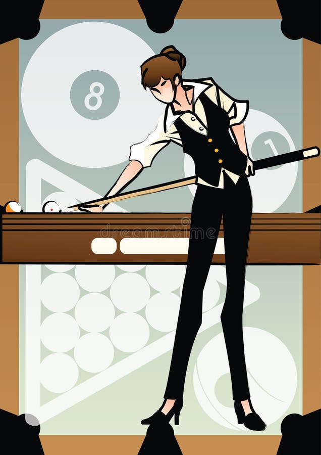 Snooker player silhouettes stock vector. Illustration of hitting - 25826984