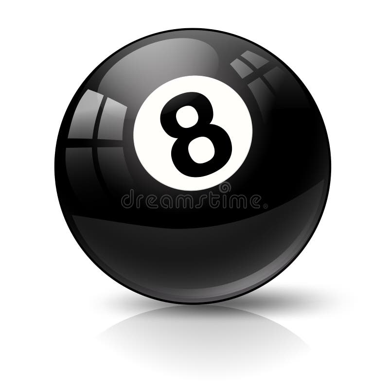 Man with Big Eight Ball Silhouettes Stock Illustration - Illustration ...