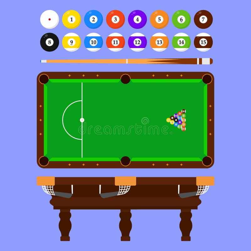 Snooker Pool Vector Icon. Snooker Table Vector Illustration Stock ...
