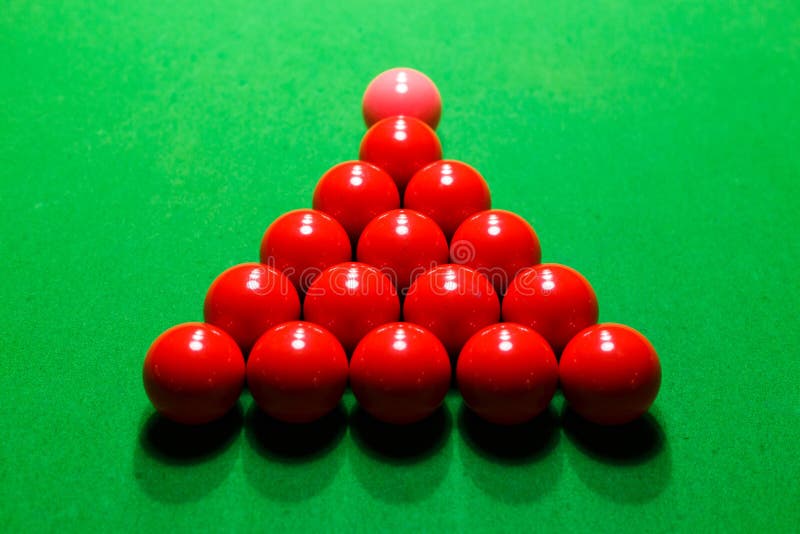 Snooker Red Ball on a Billiard Table Stock Image - Image of blue, frame ...