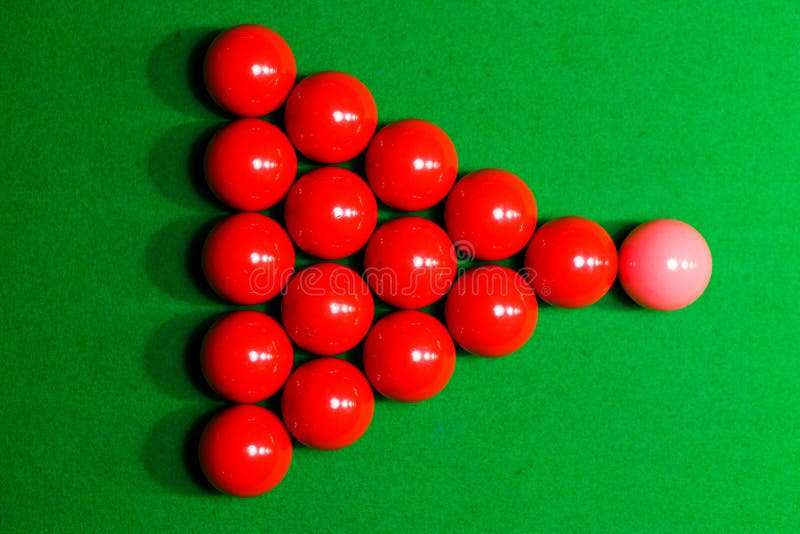 Snooker Red Ball on a Billiard Table Stock Image - Image of blue, frame ...
