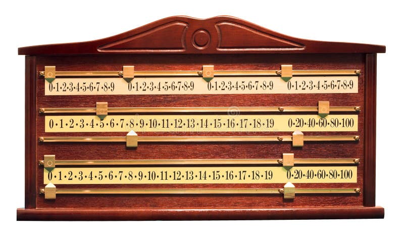 Snooker score board stock photo. Image of numbers, brass - 1734626