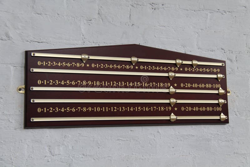 Snooker Score Board. stock photo. Image of scoreboard - 54601020