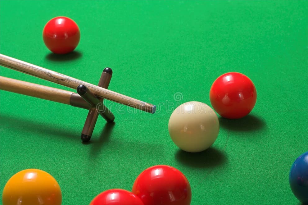 Snooker shot on a rest stock photo. Image of rest, table - 1734608