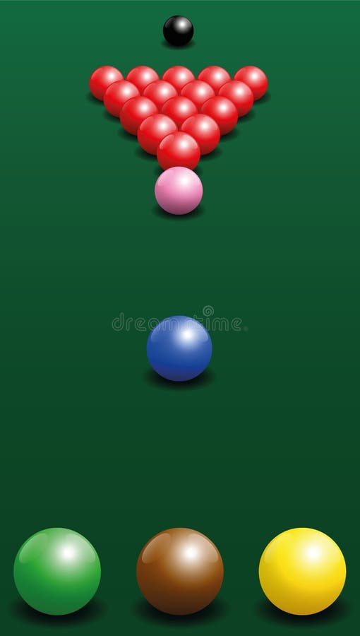 Pool Billiard Balls Rack Starting Position Stock Vector - Illustration ...