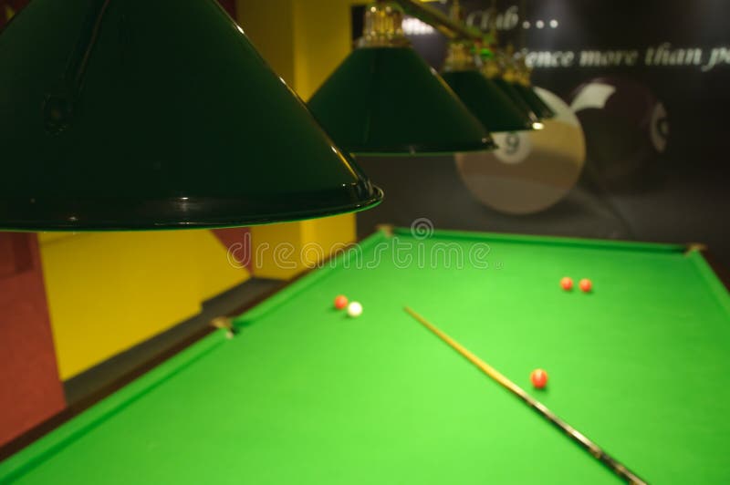 Snooker table in a club stock image. Image of balls, target - 12770389