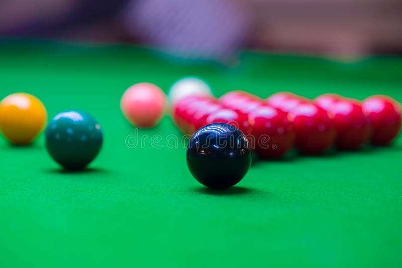 Snooker Table 6 colors stock image. Image of yellow, together - 40743613