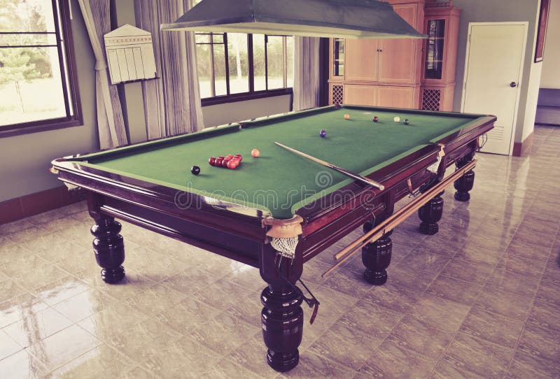 Snooker Table stock image. Image of billiards, entertainment - 46703455