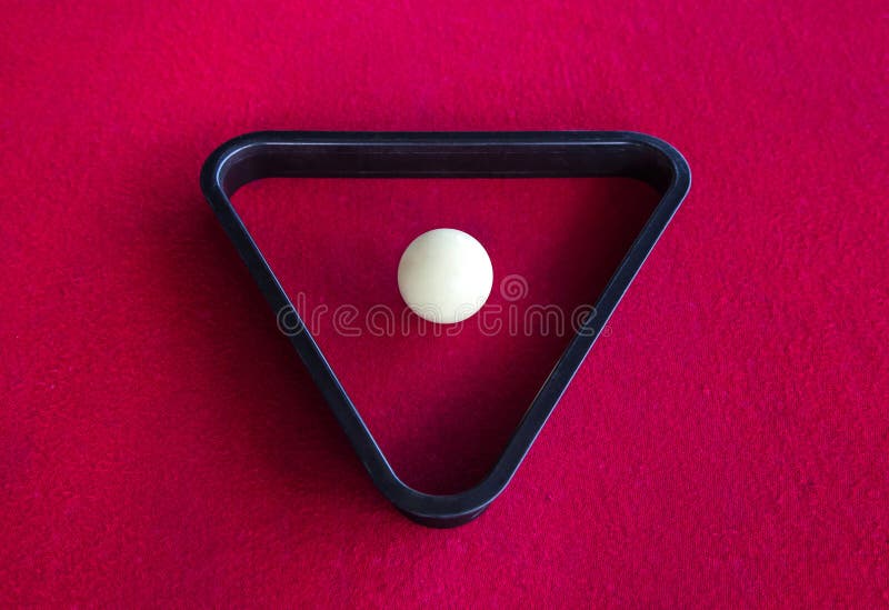 Snooker White Ball in Triangle Stock Image - Image of exercise, aiming ...