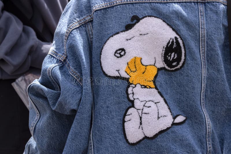 Snoopy Figure on a Jacket at Amsterdam the Netherlands 4-7-2024 ...