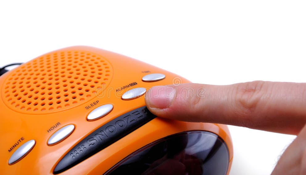 Snooze Alarm stock image. Image of buzz, button, white - 17096657