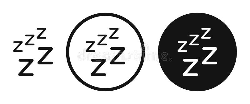 Snooze Icon Isolated on White Background Stock Illustration ...