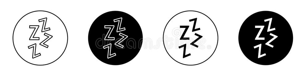 Snooze Icon Isolated on White Background Stock Vector - Illustration of ...