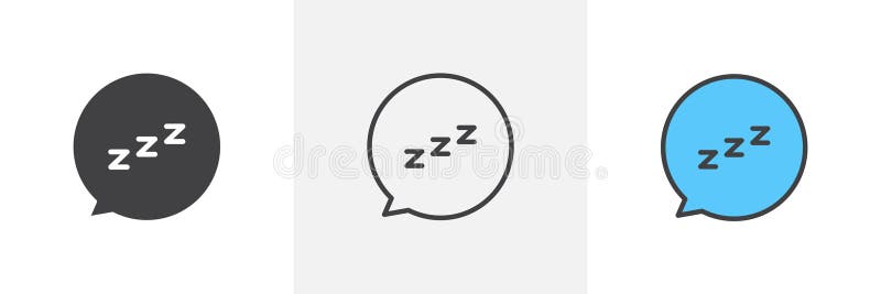 Snooze Icon Isolated on White Background Stock Vector - Illustration of ...