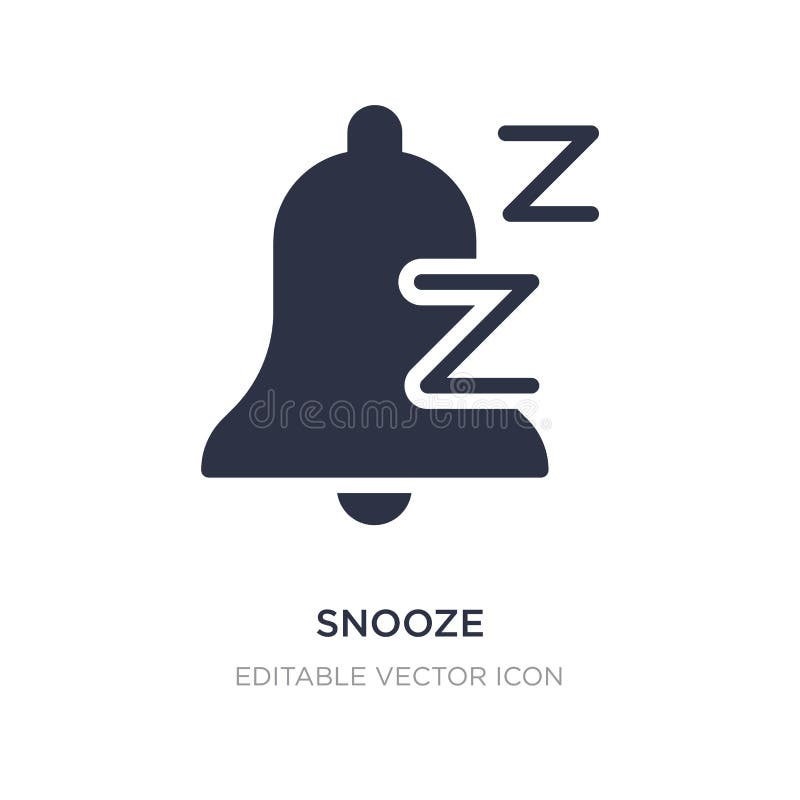 Snooze Icon on White Background. Simple Element Illustration from ...