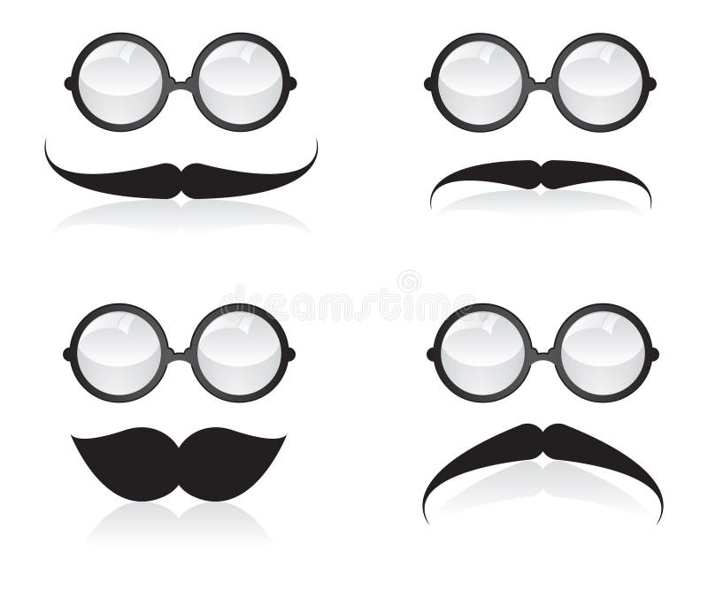 Snor En Zonnebrilillustratie Vector Illustratie - Illustration of ...