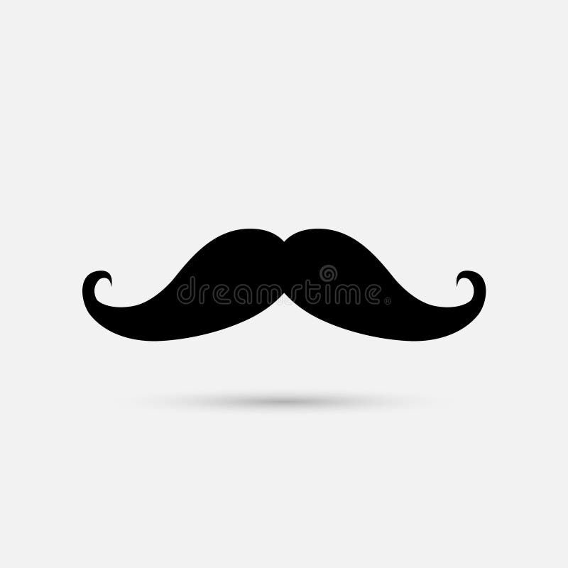 Snor op witte achtergrond vector illustratie. Illustration of zwart ...