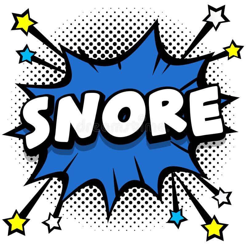 Snore Pop Art Comic Speech Bubbles Book Sound Effects Stock Vector ...