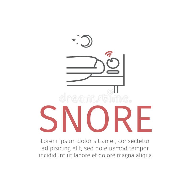 Snoring man. stock illustration. Illustration of health - 89797800