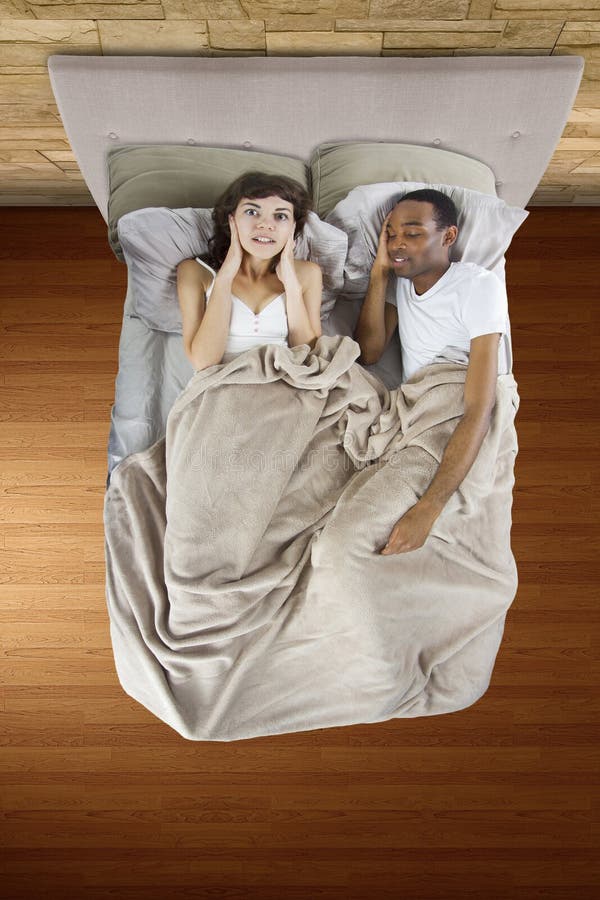 Snoring Partner stock photo. Image of annoying, lying - 42156562