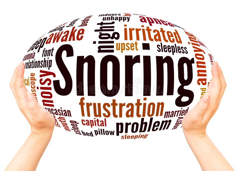 Snoring Word Cloud Hand Sphere Concept Stock Illustration ...