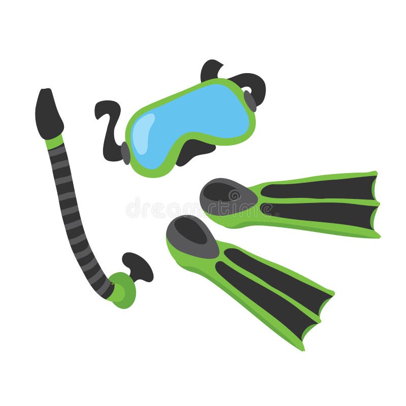 Snorkel Vector Collection Design Stock Illustration - Illustration of ...