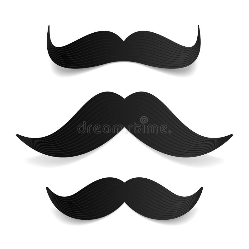 Reeks van snor vector illustratie. Illustration of groep - 23810882